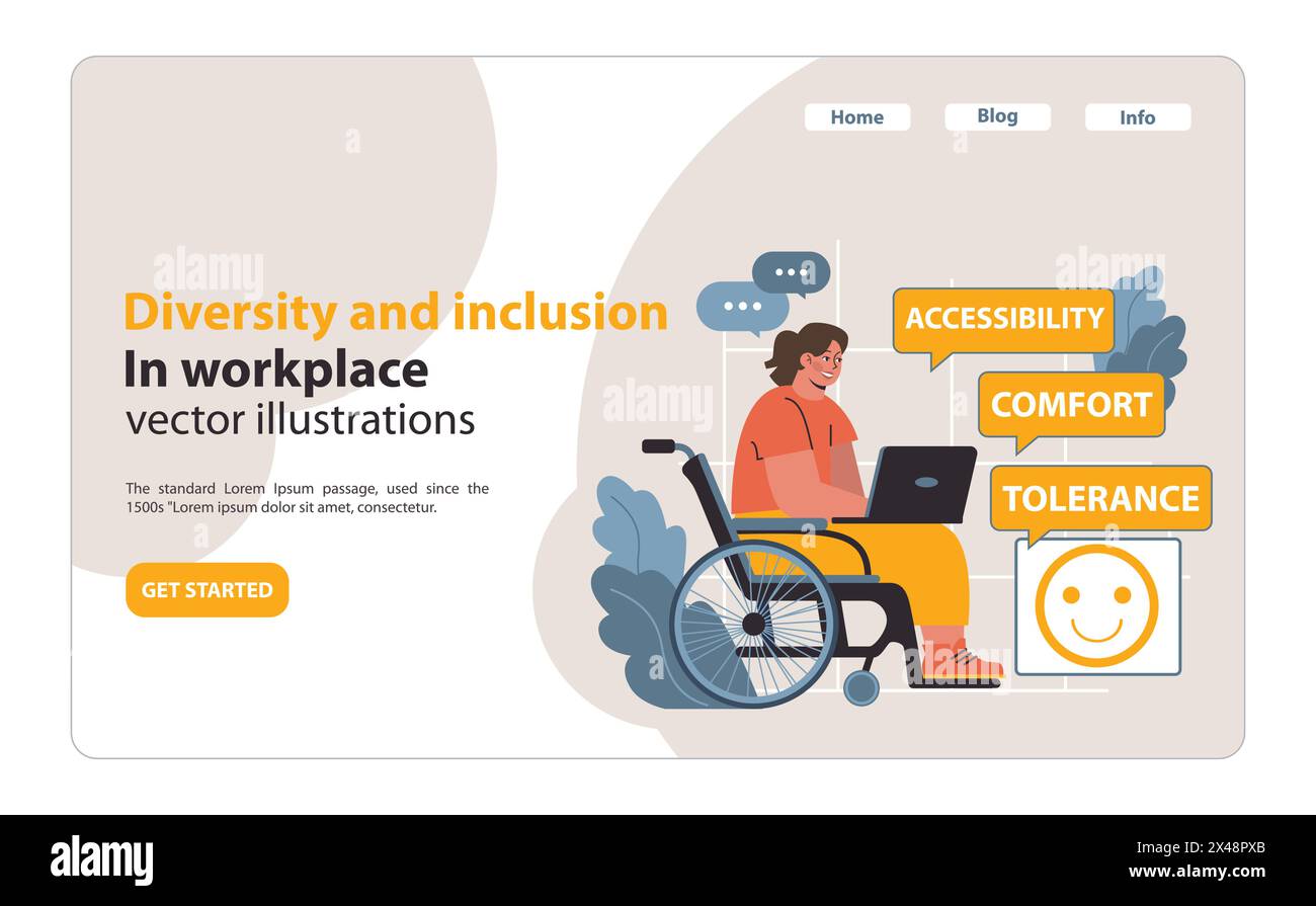 Woman in wheelchair working on laptop, advocating for accessibility ...