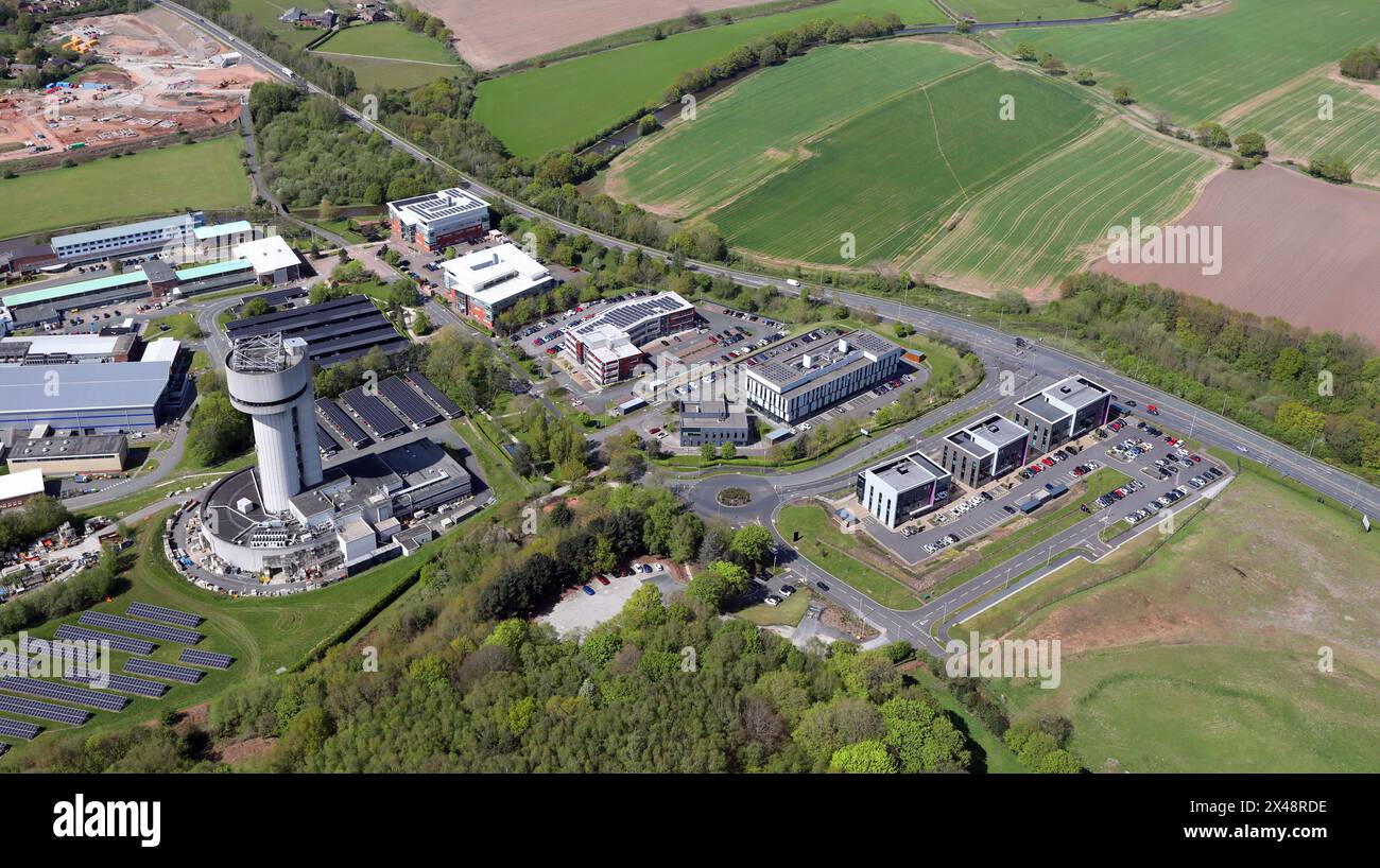 aerial view of the Sci-Tech Daresbury Business Park, Warrington, Cheshire Stock Photo - Alamy