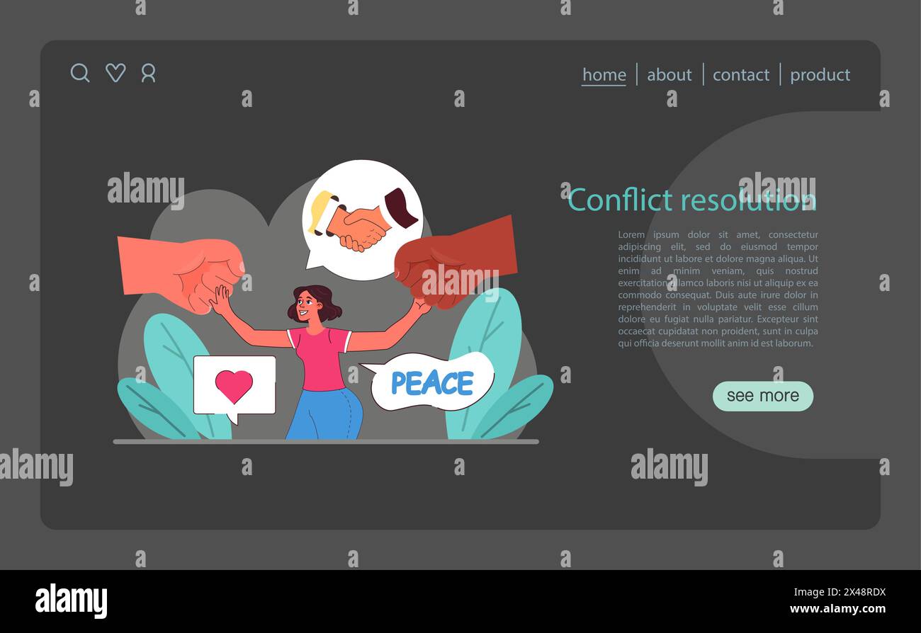 Conflict resolution concept. Harmonious resolution of business ...