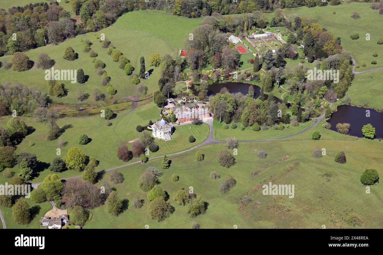 aerial view of Henbury Hall including the famouse Palladian style ...