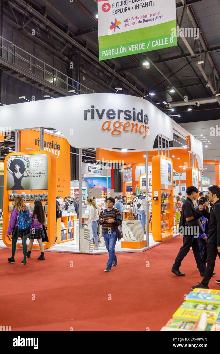 Buenos Aires, Argentina; April 26th 2024: Riverside agency stand at the ...
