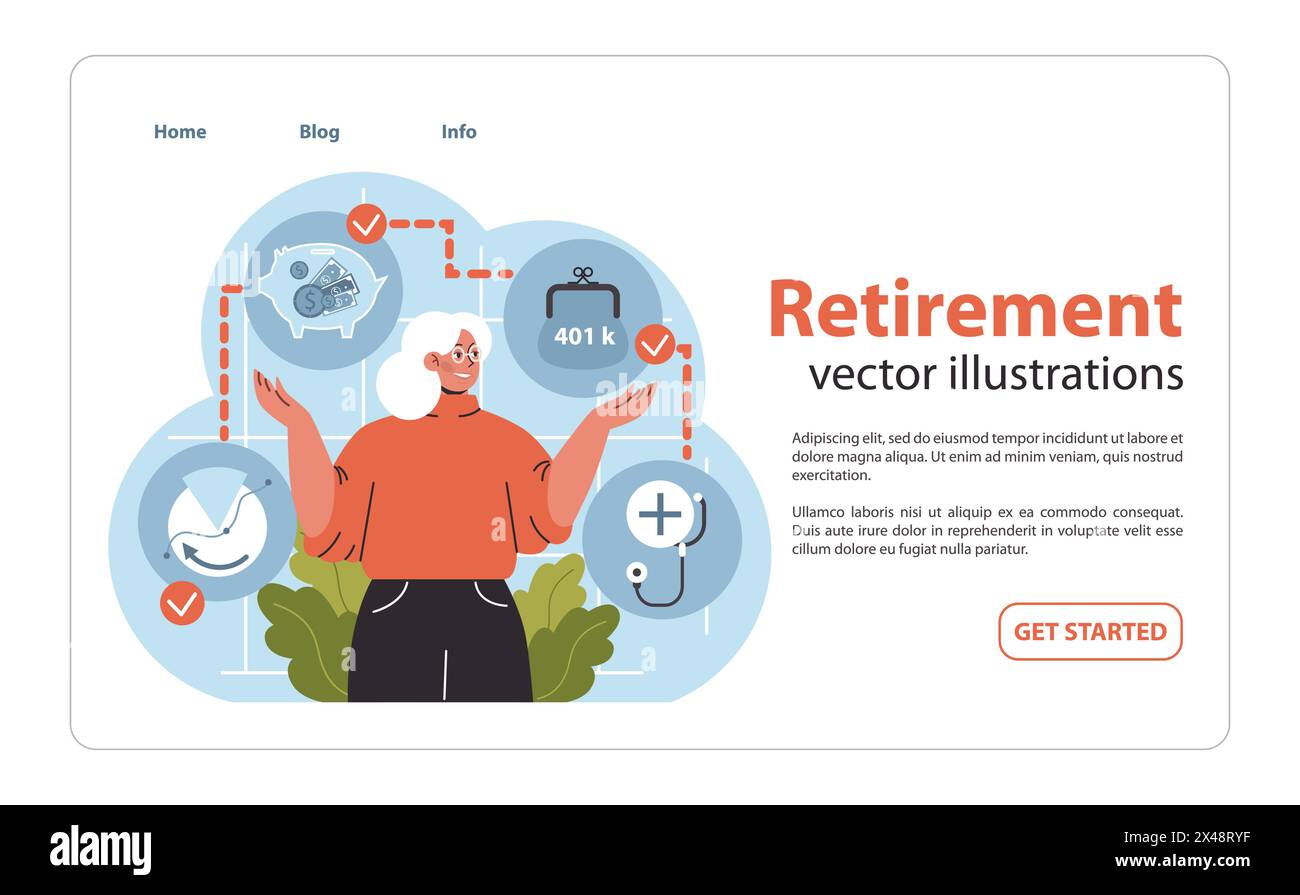 Joyful senior lady navigates her retirement options. Savings, 401k plan ...