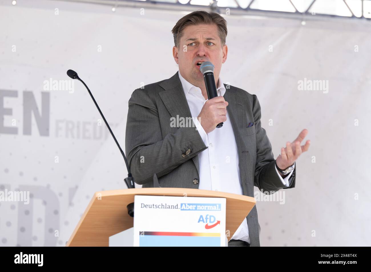 Dresden, Germany. 01st May, 2024. Maximilan Krah, AfD lead candidate ...