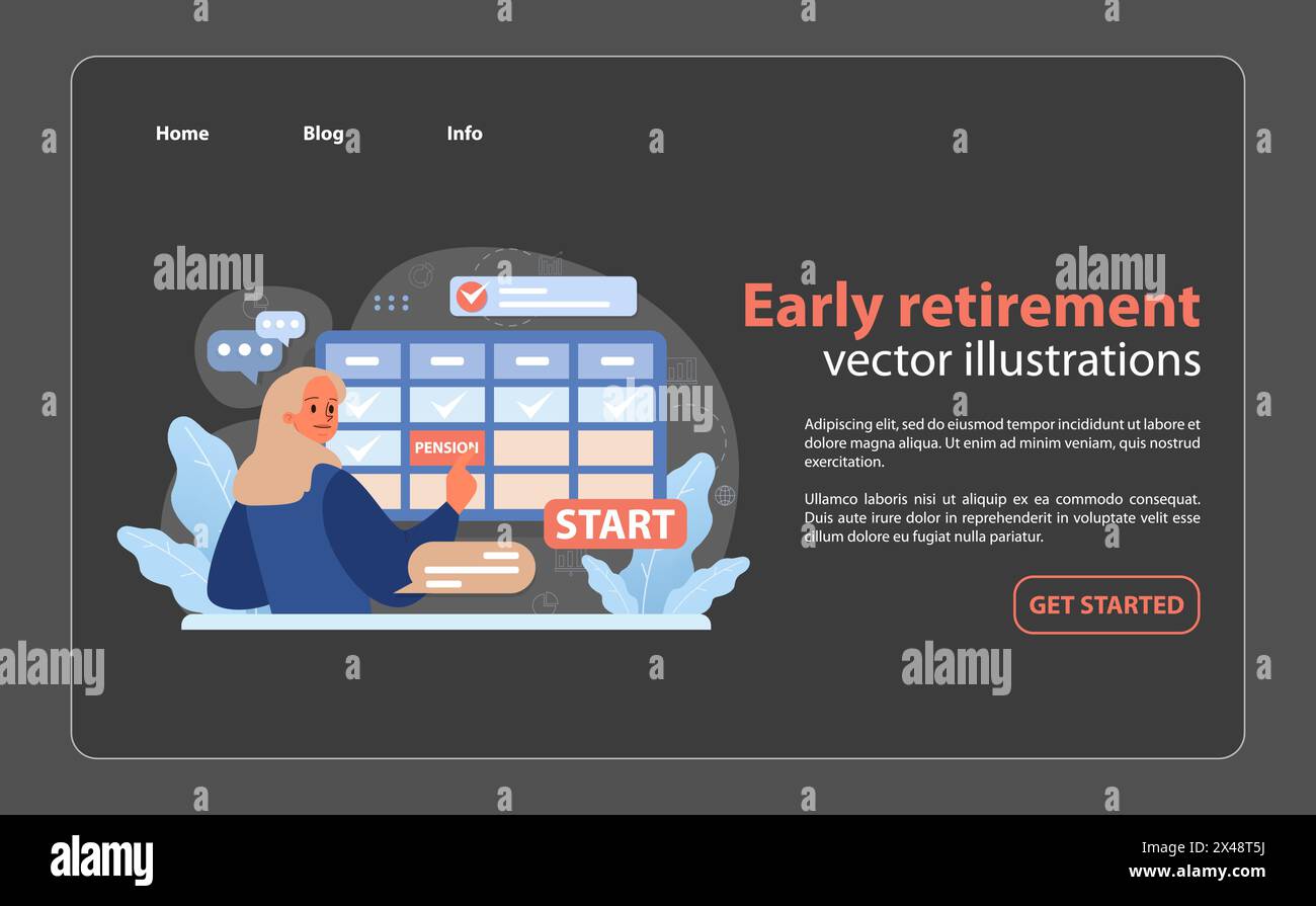 Early Retirement concept. Woman marking PENSION on a calendar, gearing ...
