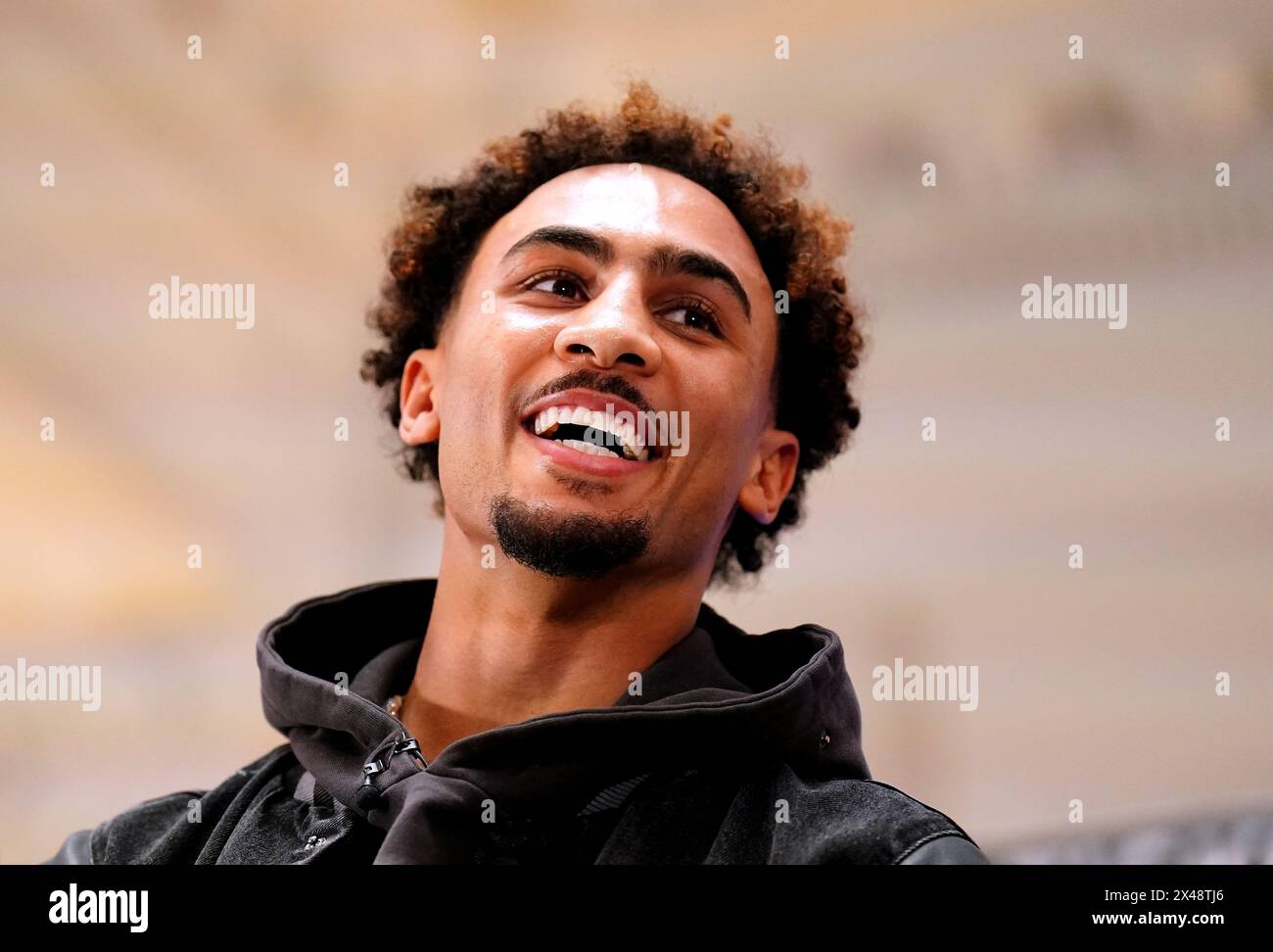 Ben Whittaker during a press conference at the 1901 Ballroom at Andaz ...