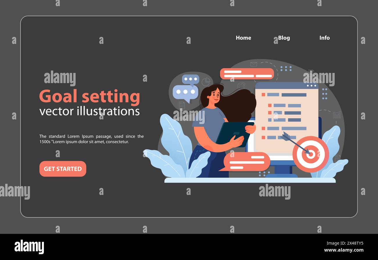 Goal setting visualization. Woman holding clipboard while reviewing ... Goal setting visualization. Woman holding clipboard while reviewing ...