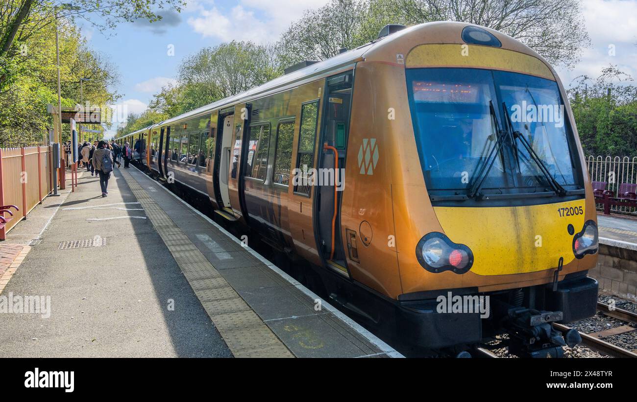 passengers on platform railway british rail network rail station west ...