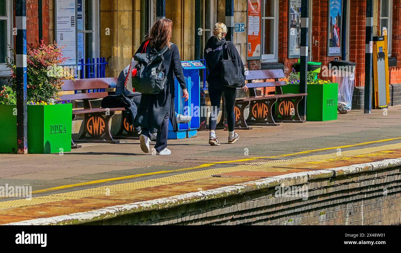 passengers on platform railway british rail network rail station west ...