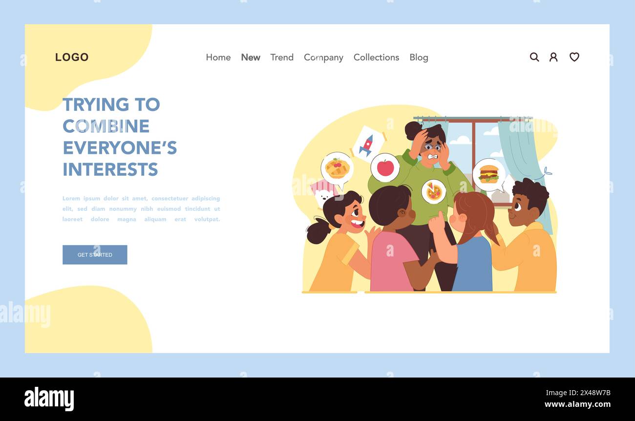 Harmonizing diverse interests concept. Family endeavors to unite ...