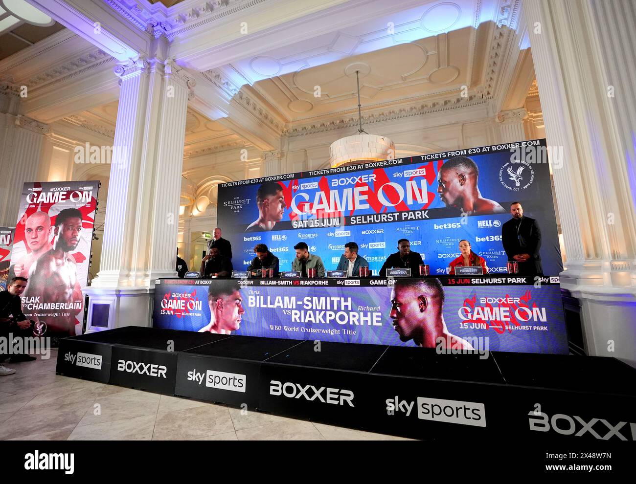 Isaac Chamberlain, Ben Whittaker, BOXXER CEO Ben Shalom, Andy Scott ...