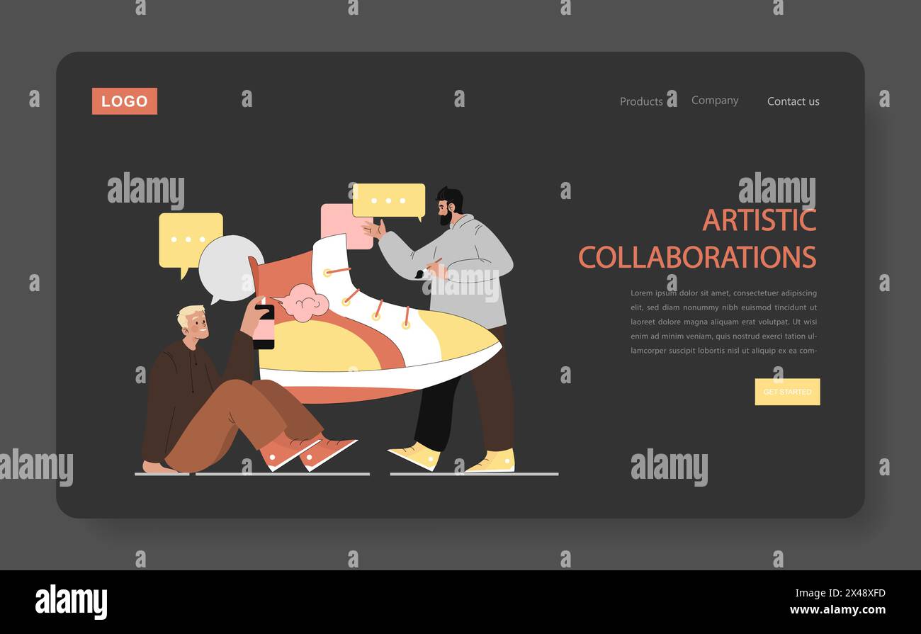 Cultural Exchange concept. Two people engage in sharing ideas ...