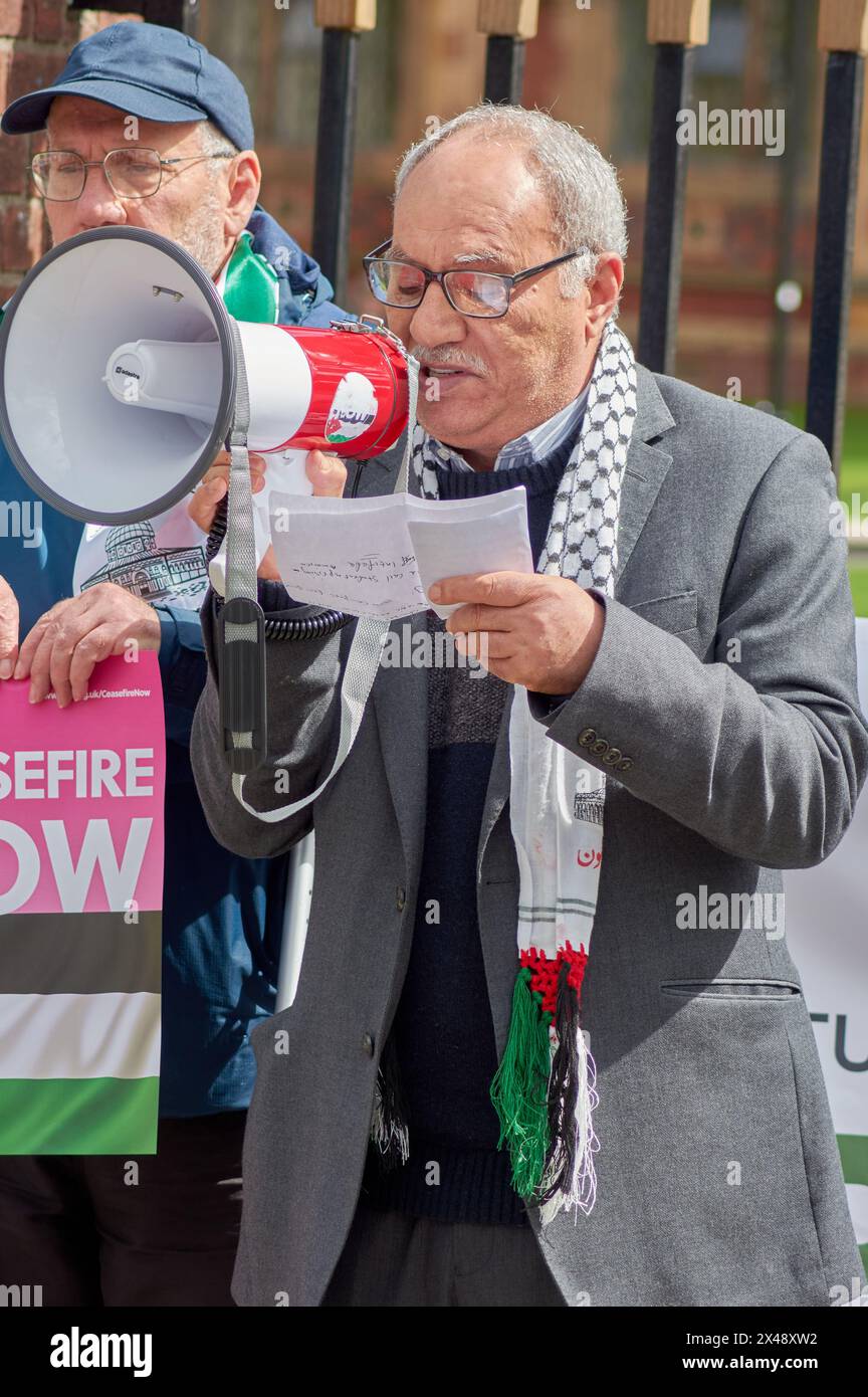 Belfast, United Kingdom 1 05 2024 Queen's University Belfast workers ...