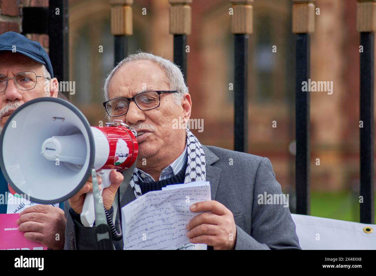 Belfast, United Kingdom 1 05 2024 Queen's University Belfast workers ...