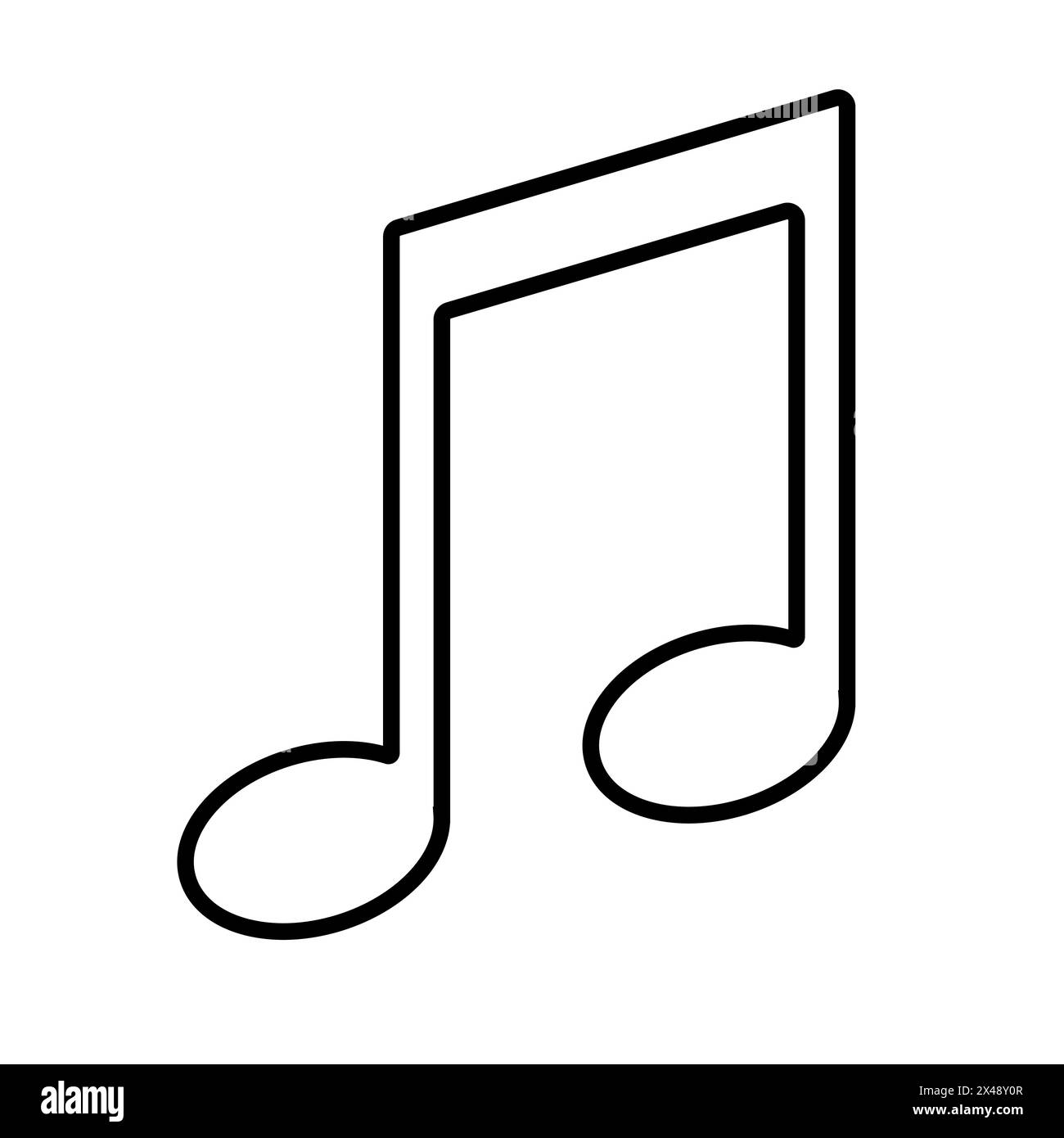 Vector flat outline music note Stock Vector Image & Art - Alamy
