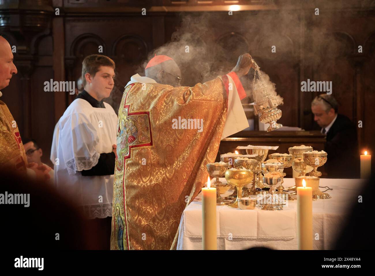 Le Dorat, France. Septennial ostensions of Dorat which celebrate the ...