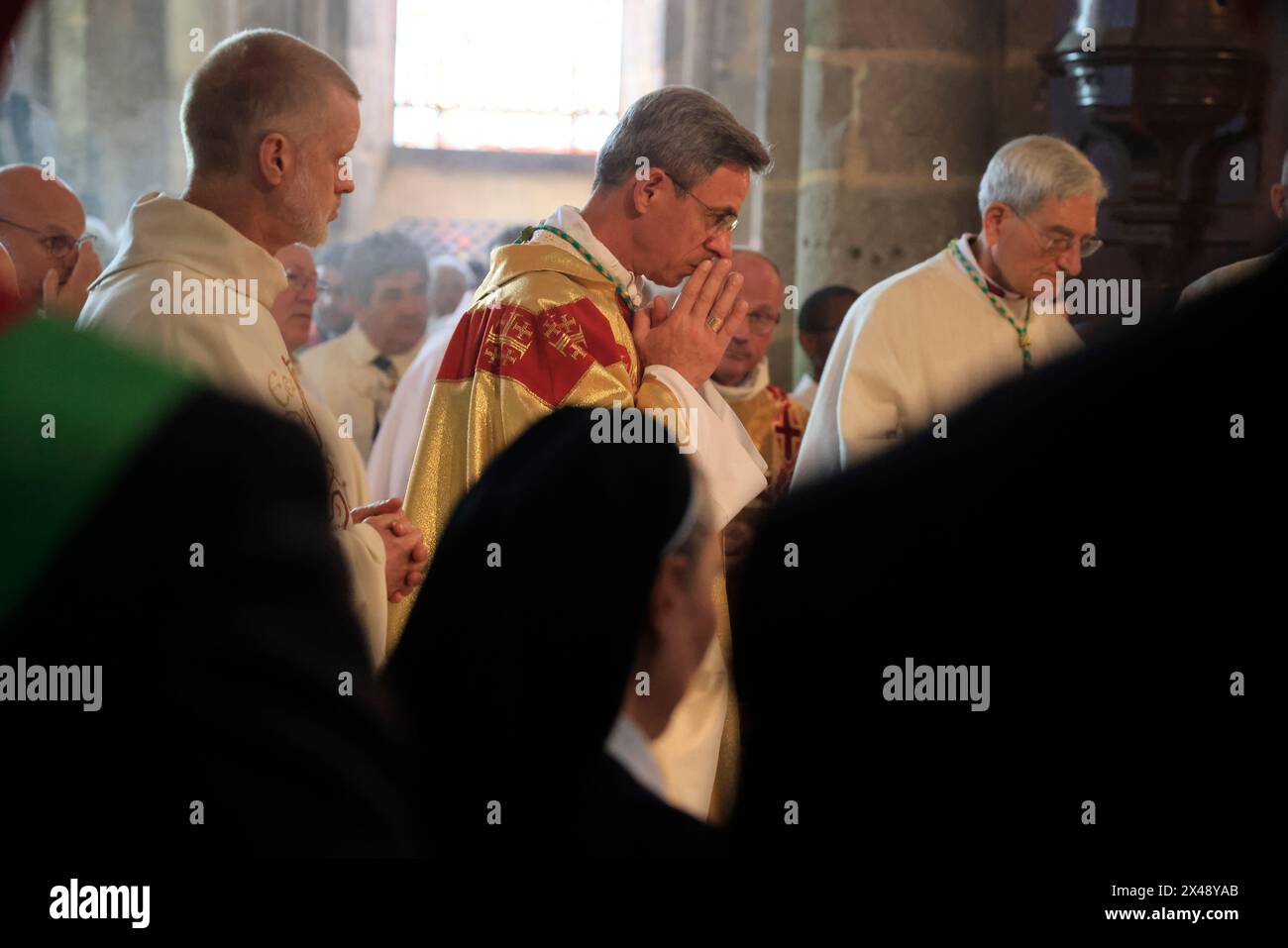 Le Dorat, France. Septennial ostensions of Dorat which celebrate the ...