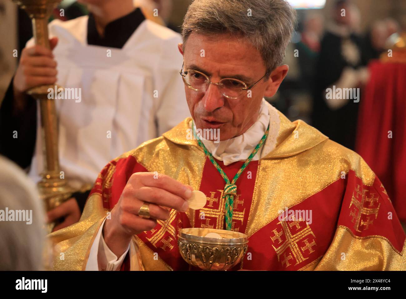 Le Dorat, France. Septennial ostensions of Dorat which celebrate the ...