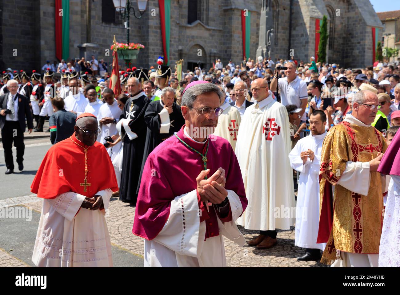 Le Dorat, France. Septennial ostensions of Dorat which celebrate the ...