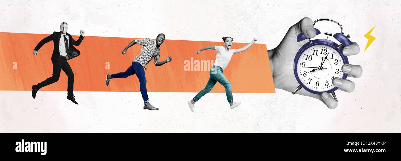 Composite trend artwork photo collage of black white silhouette young ...
