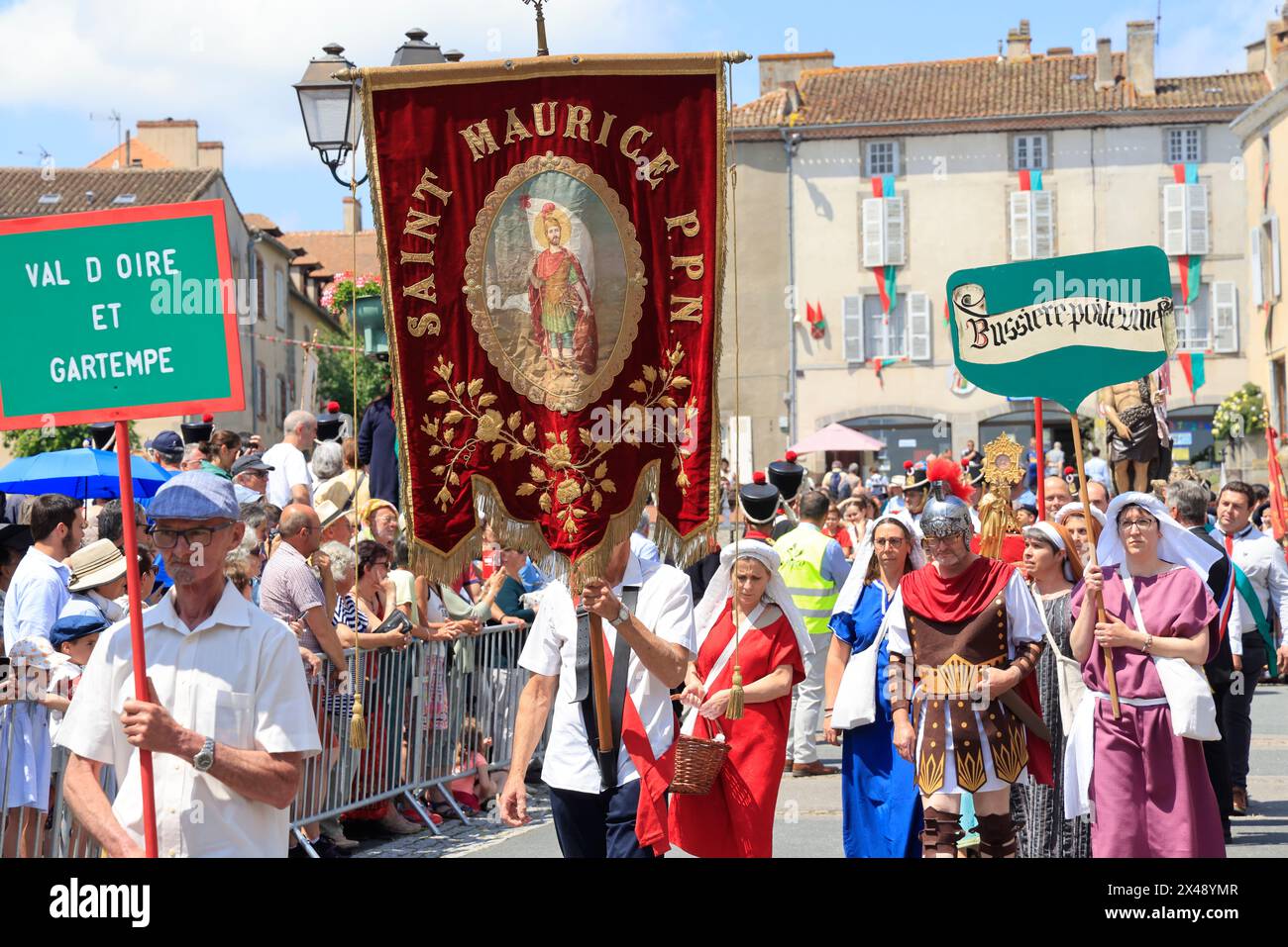 Le Dorat, France. Septennial ostensions of Dorat which celebrate the ...