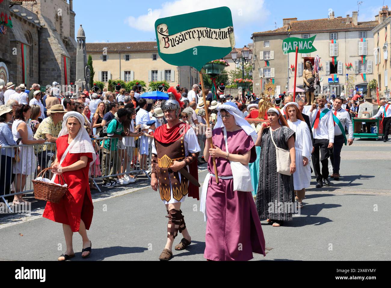 Le Dorat, France. Septennial ostensions of Dorat which celebrate the ...