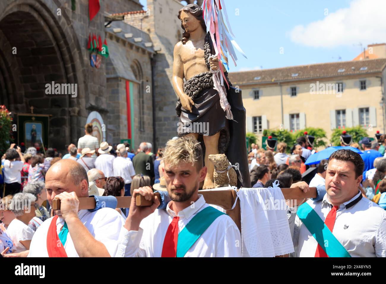 Le Dorat, France. Septennial ostensions of Dorat which celebrate the ...