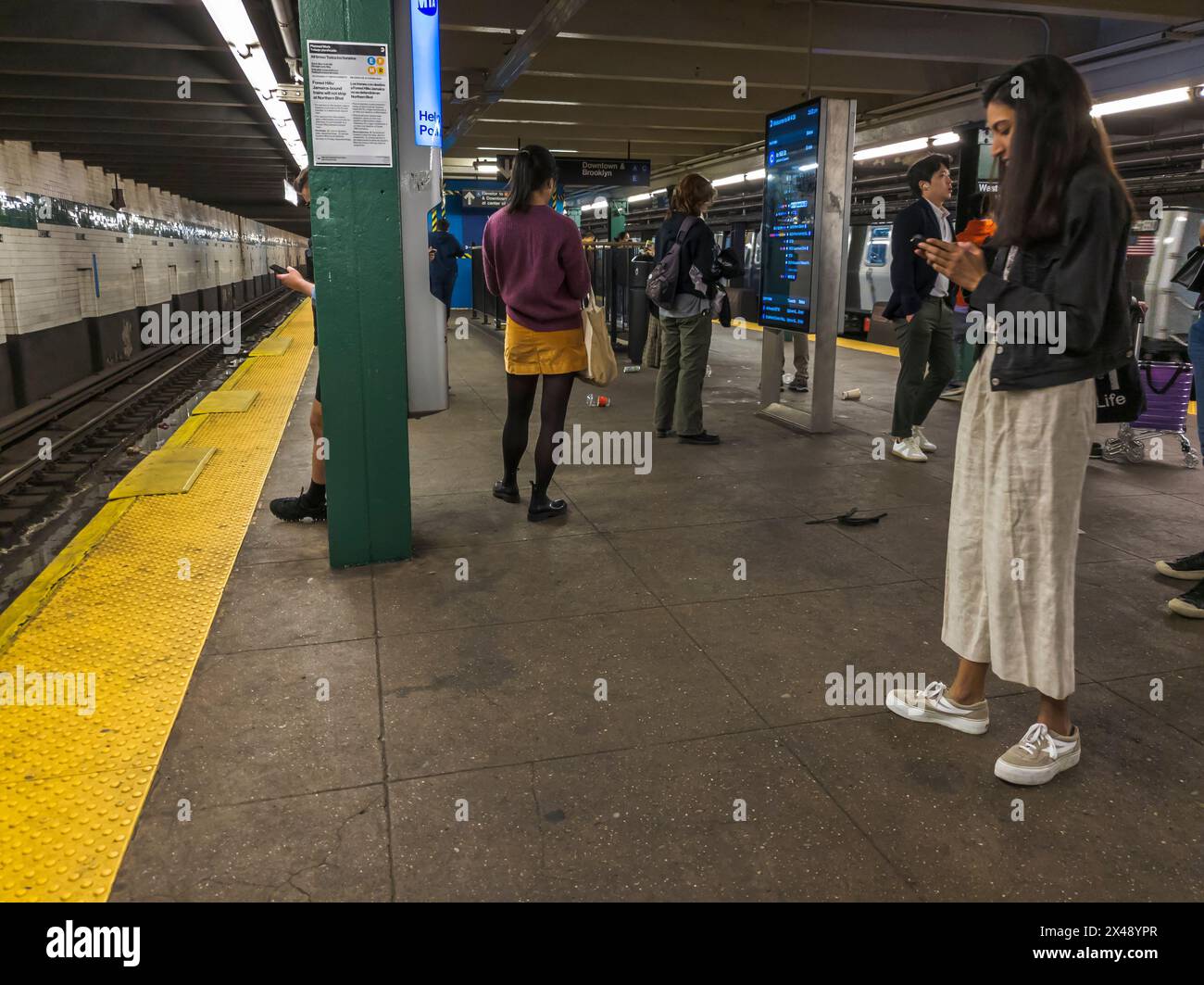 Weekend ridership in the subway in New York on Saturday, April 20, 2024 ...