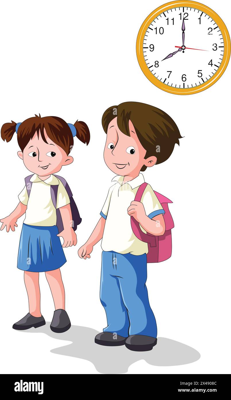 School girl learning book Stock Vector Images - Alamy