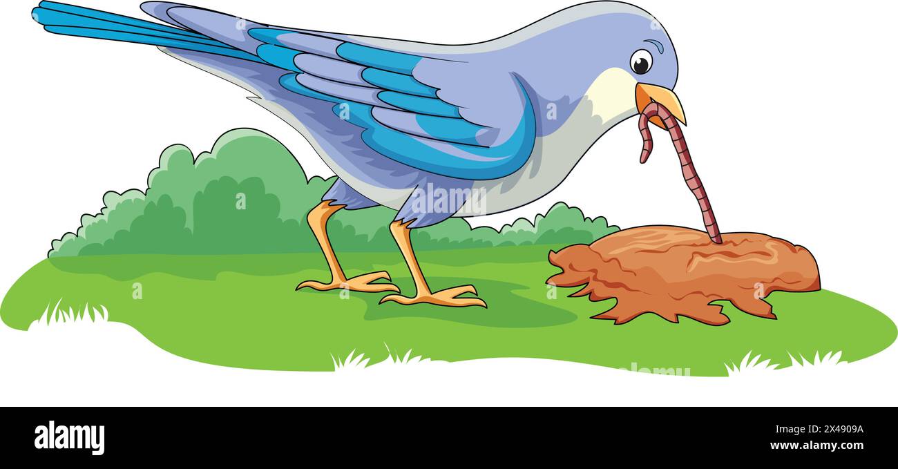 Bird swallowing insects Stock Vector Image & Art - Alamy