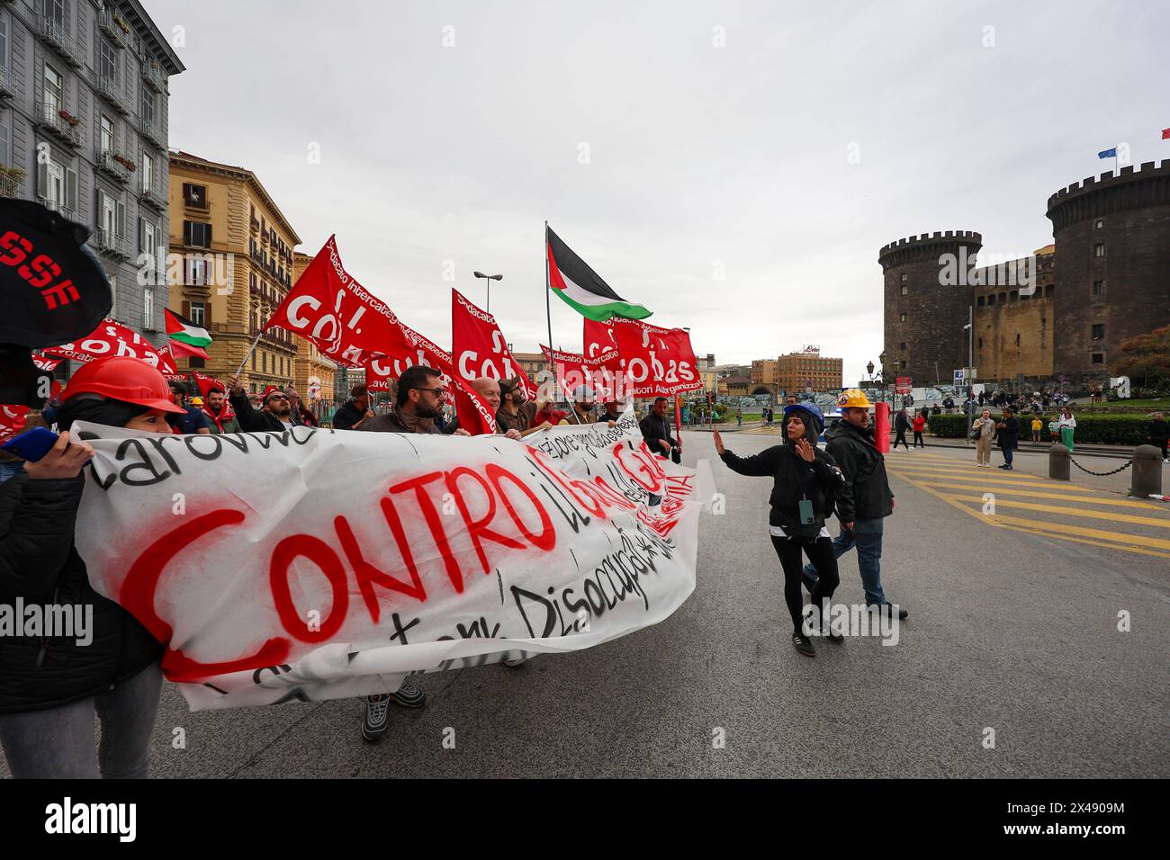 Napoli, Italy, 1 May 2024. People during the May Day demonstration ...