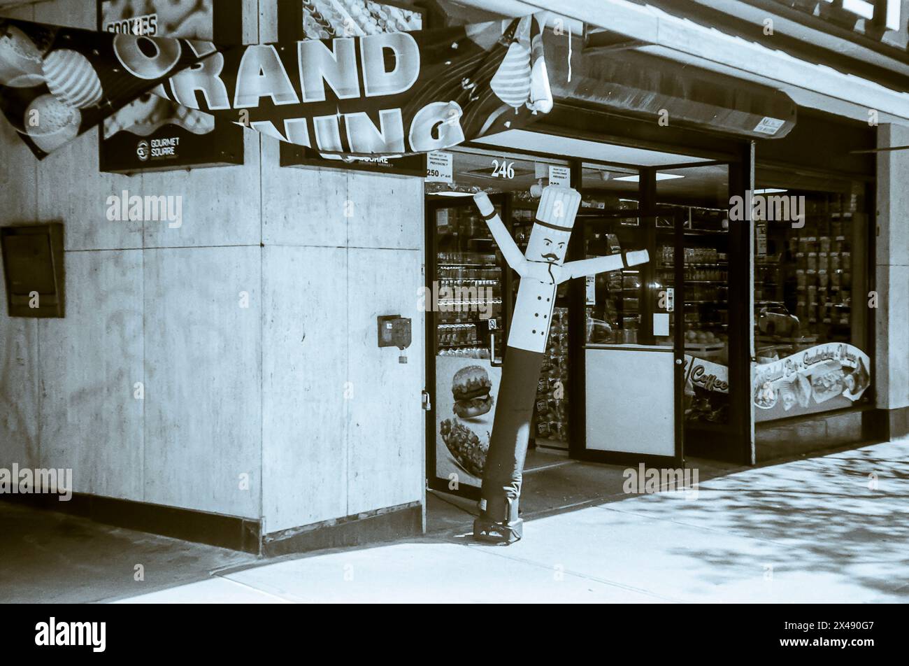 Grand opening of the Gourmet Square Market, a small supermarket in ...