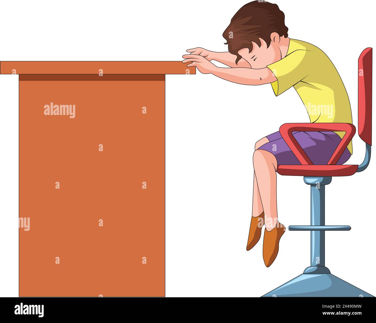 Smart kids cute boy Stock Vector Images - Alamy