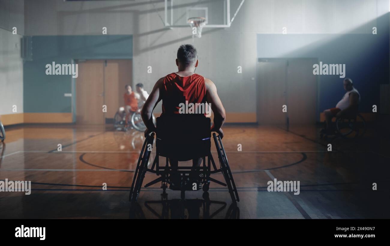 Wheelchair Basketball Game: Professional Player Prepairing to Play. He ...