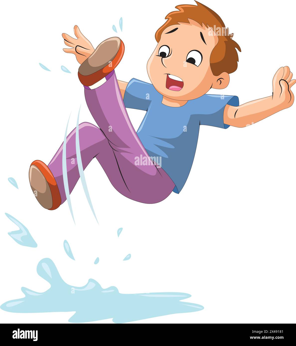 Boy falling ground Stock Vector Images - Alamy