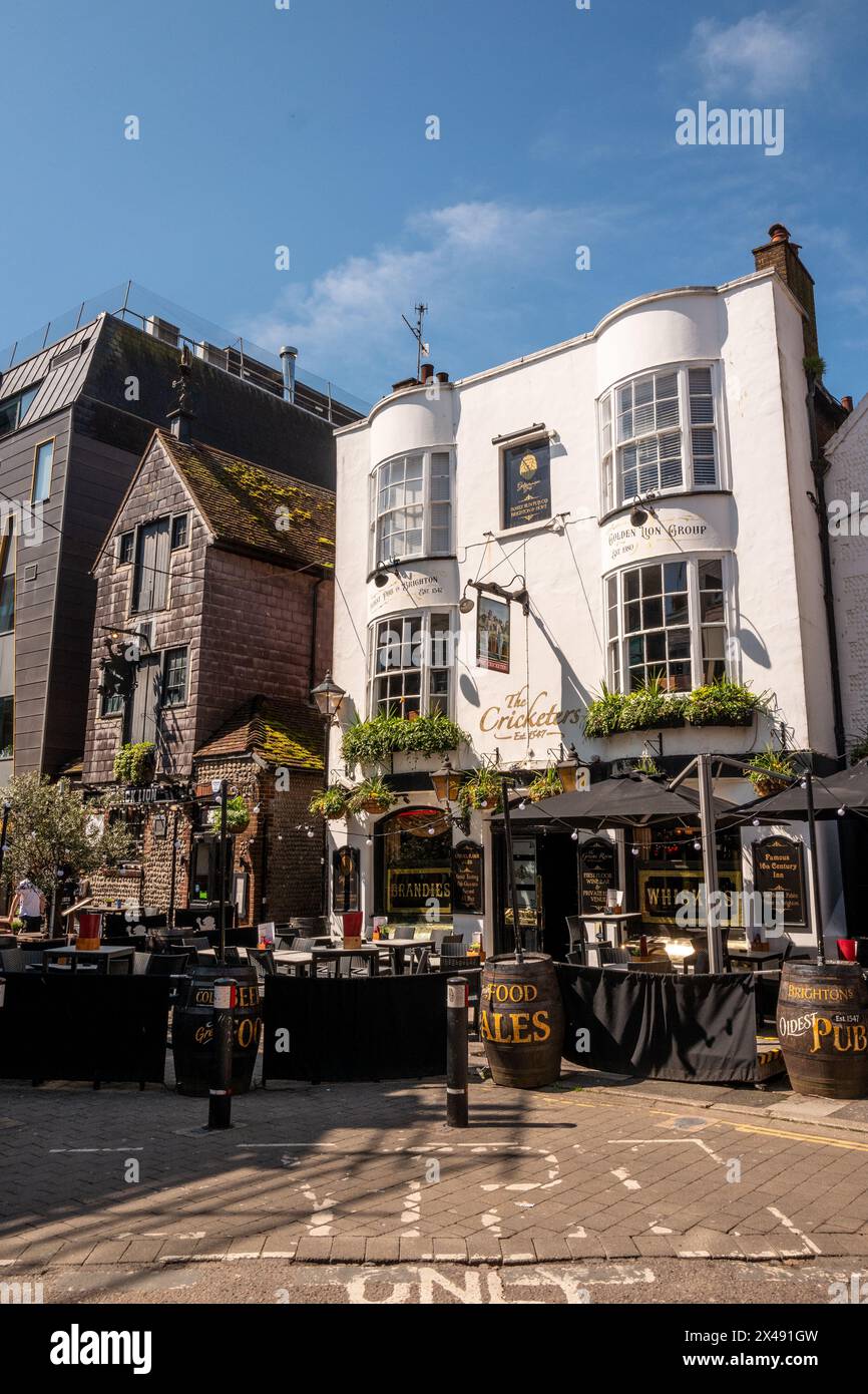 Brighton, April 19th 2024: The Black Lion and The Cricketers, two of ...