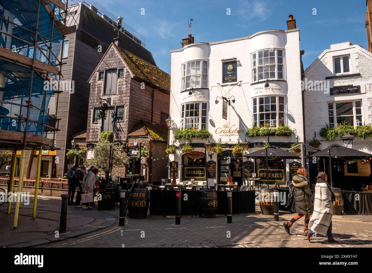 Brighton, April 19th 2024: The Black Lion and The Cricketers, two of ...
