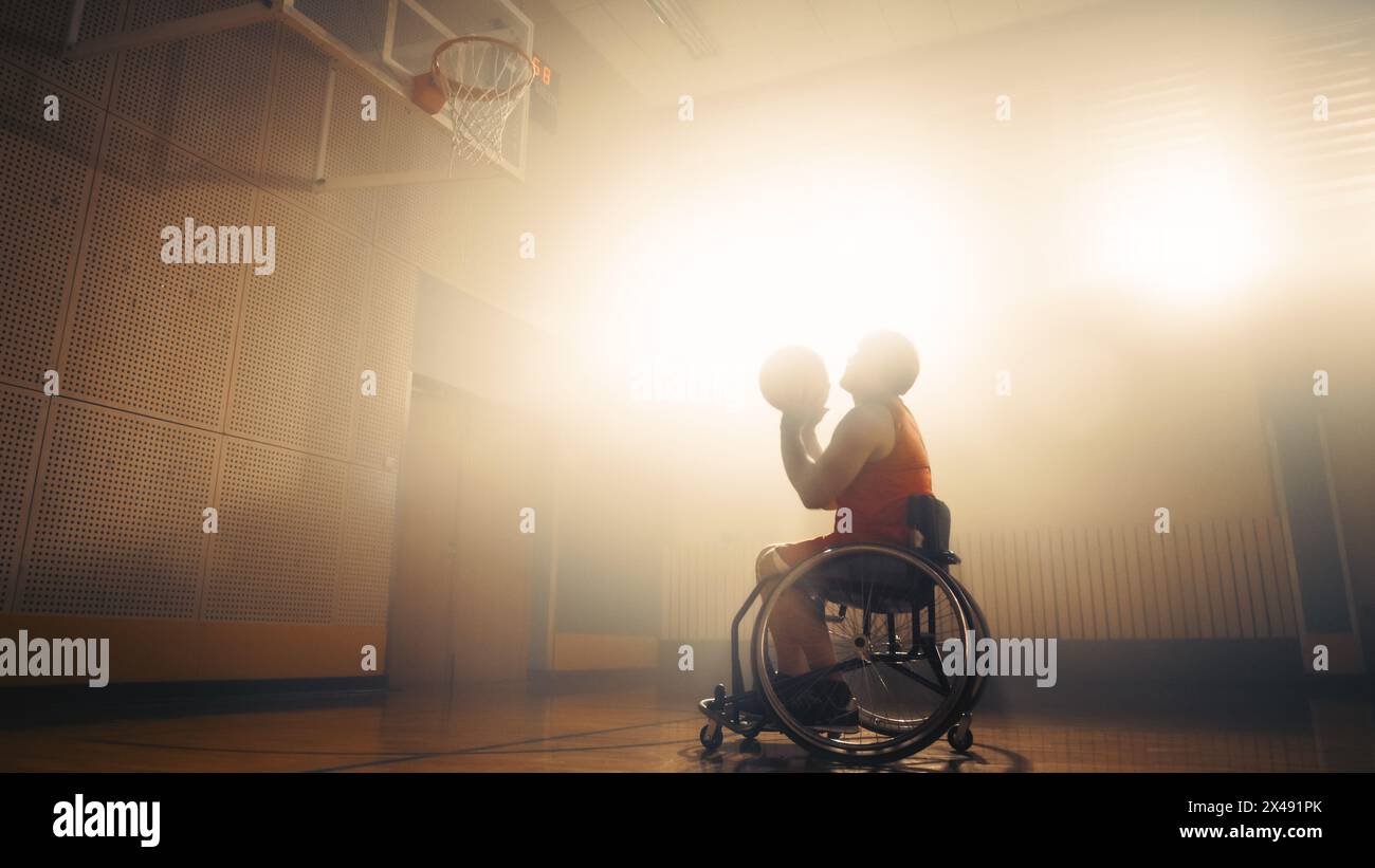 Disabled wheelchair basketball team practice hi-res stock photography ...