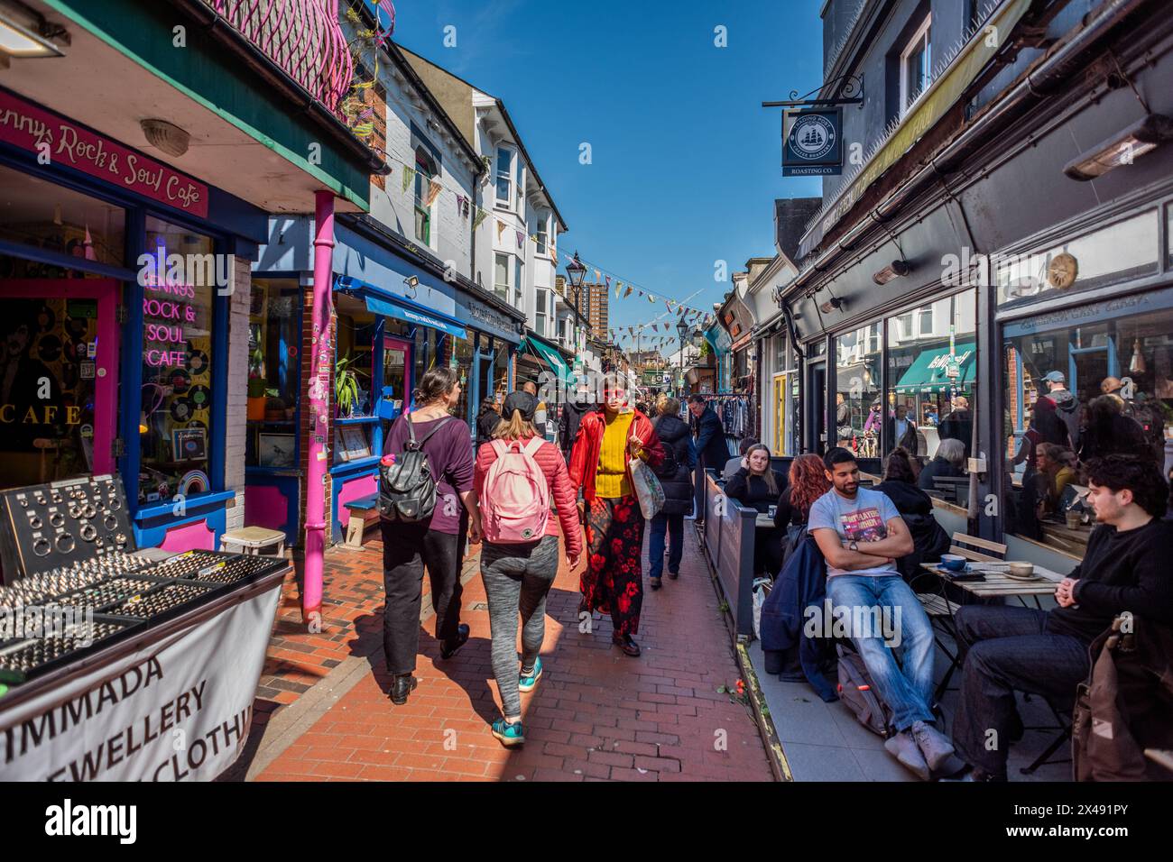 Brighton, April 19th 2024: Kensington Gardens in North Laine Stock ...