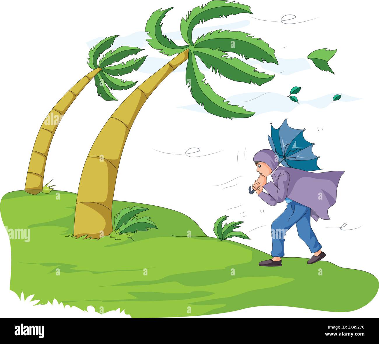 Rainy windy day on Stock Vector Images - Alamy