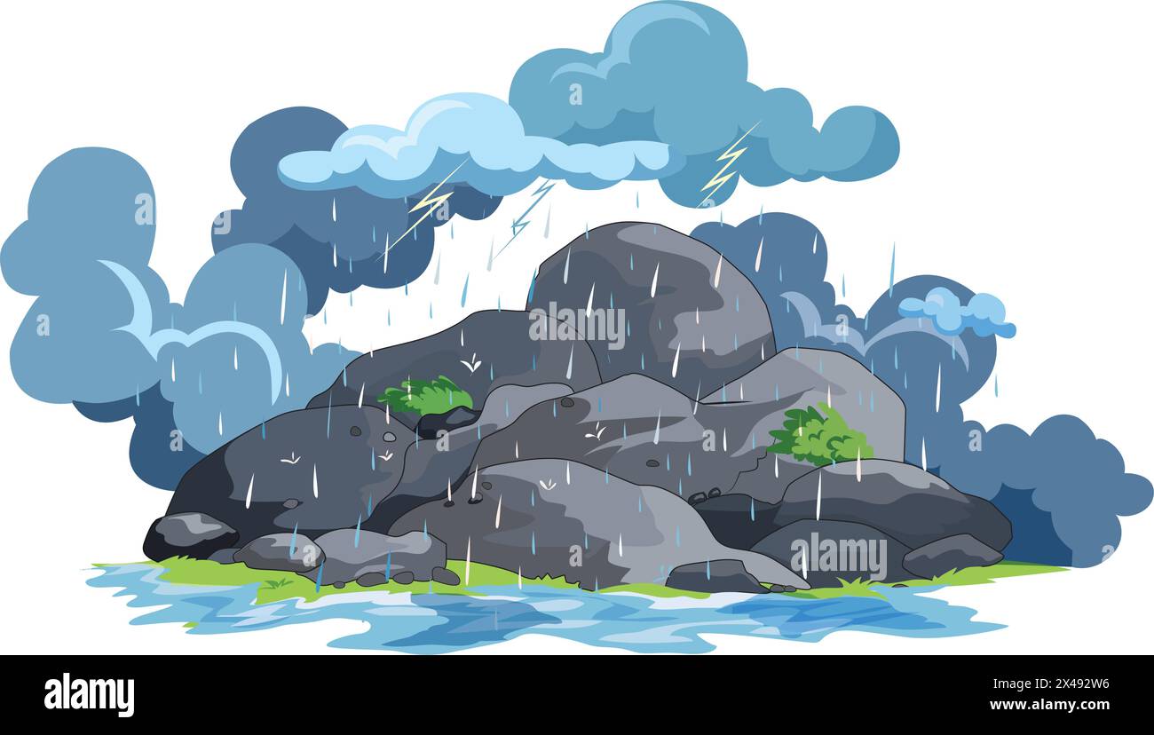 Rain rainfall Stock Vector Images - Alamy