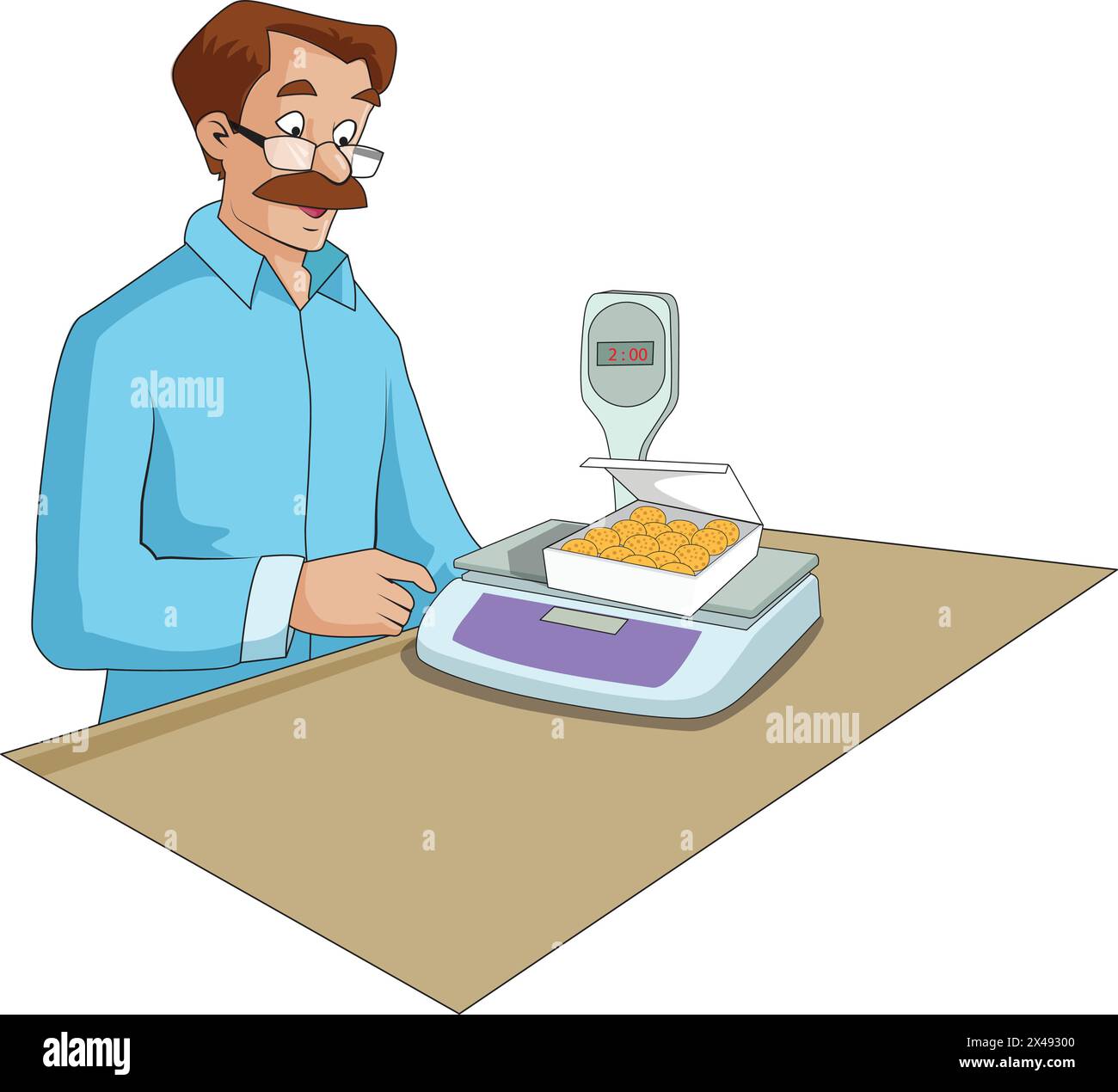 Shopkeeper measuring sweets Stock Vector Image & Art - Alamy