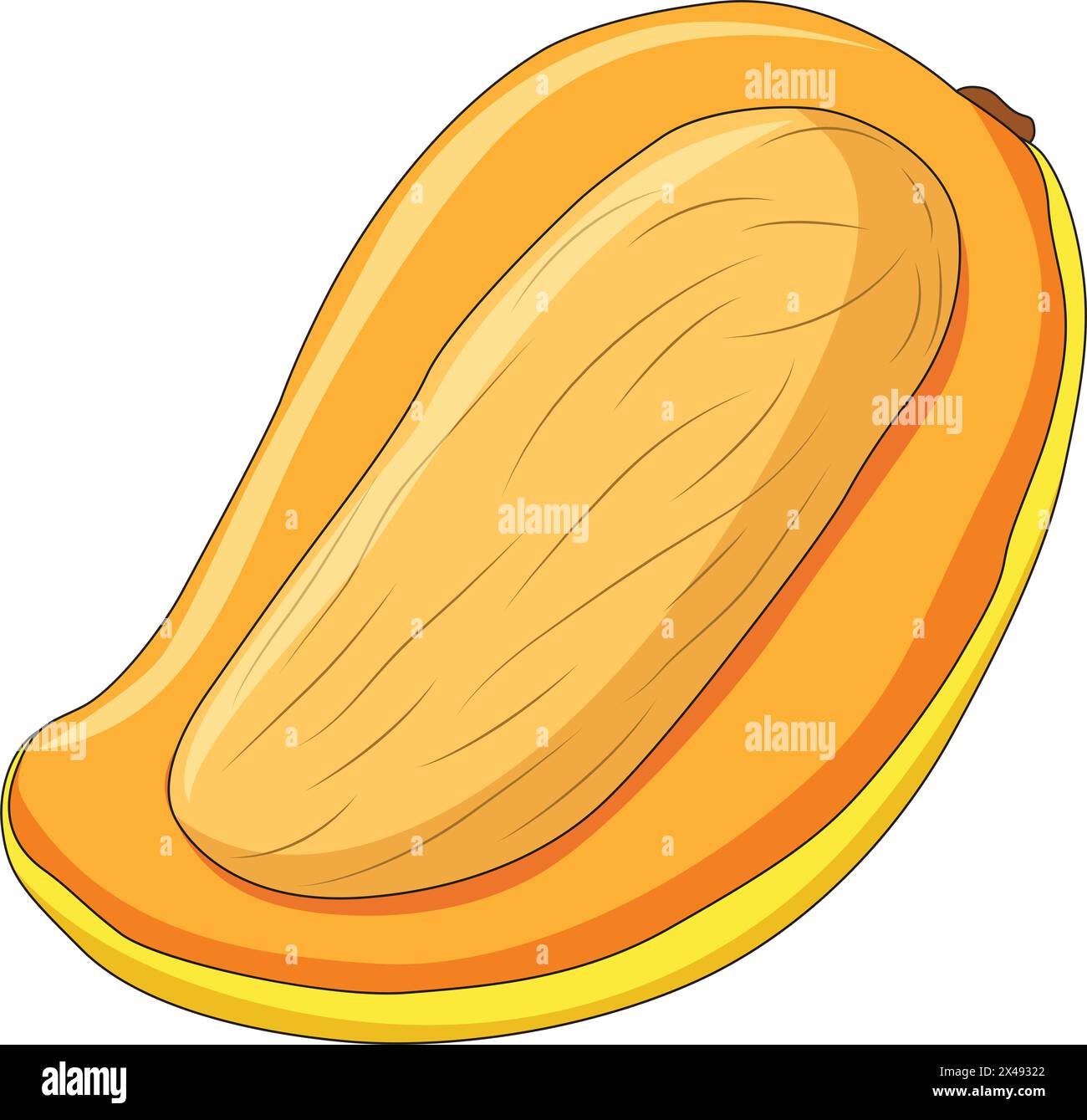 Mango slice Stock Vector Images - Alamy