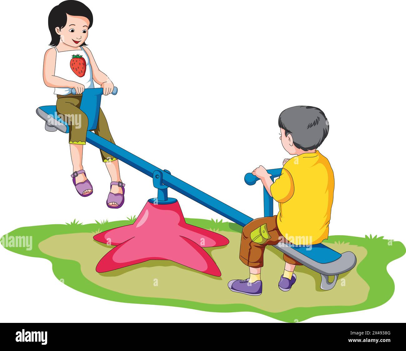 Girl saw Stock Vector Images - Alamy