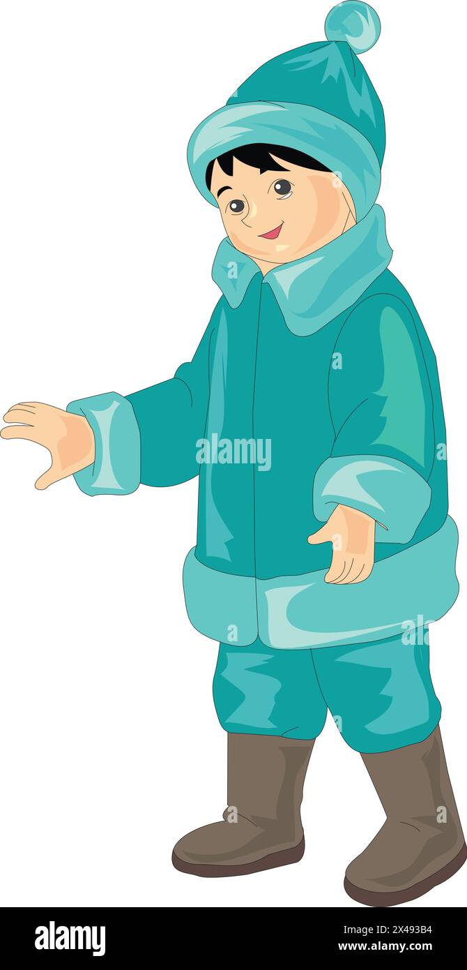 Kids winter boots Stock Vector Images - Alamy