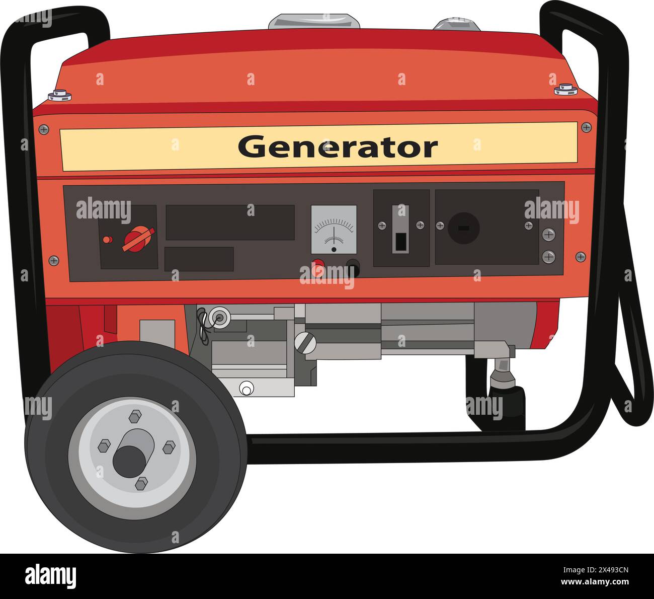 Electric power supply of a construction site Stock Vector Images - Alamy