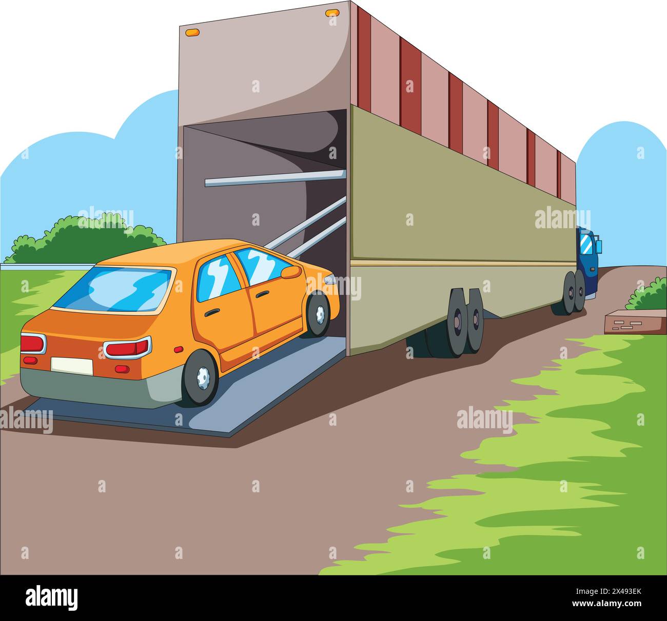 Cartoon truck clipart hi-res stock photography and images - Alamy