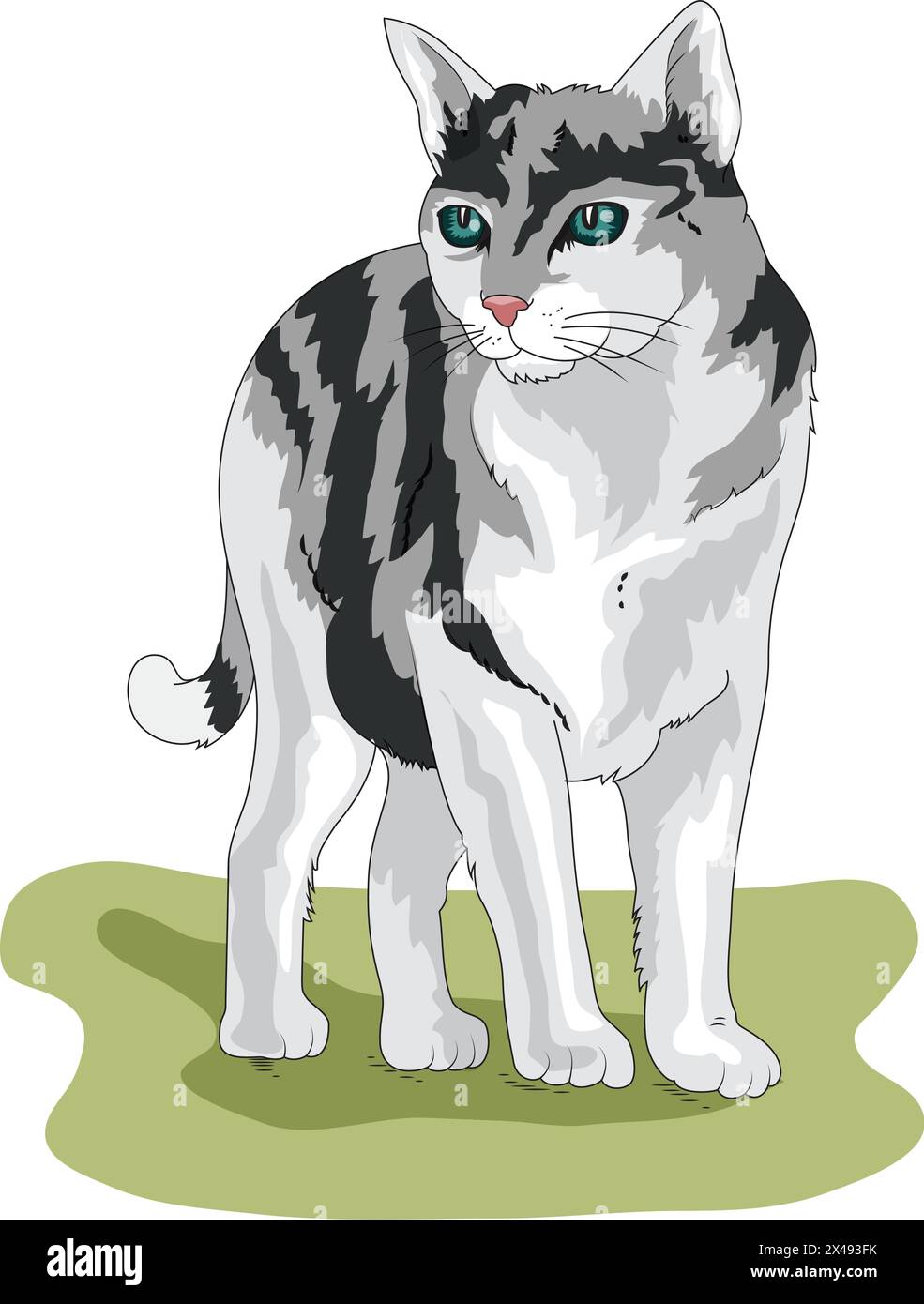 Cute sweet cat on Stock Vector Images - Alamy