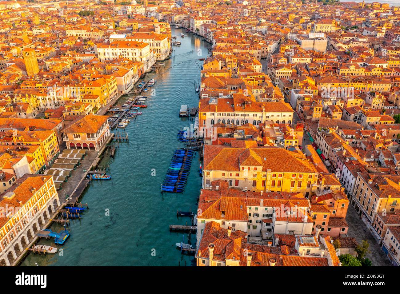 Venice Grand Canal, houses from drone, Venice island cityscape and ...