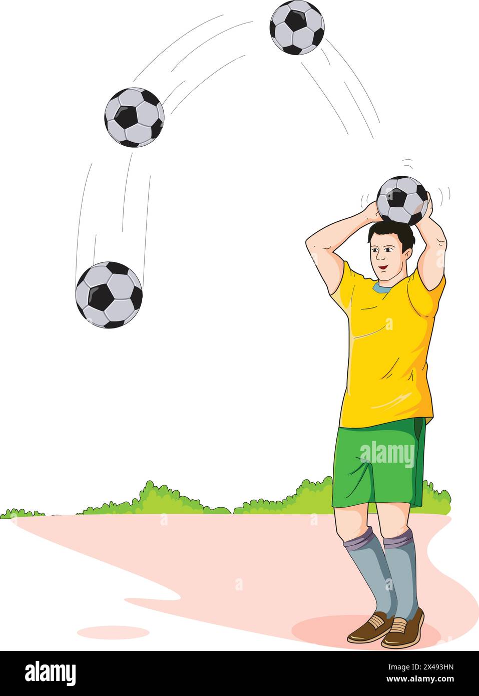 Throwing Football Cartoon Stock Photos Throwing Football Throwing