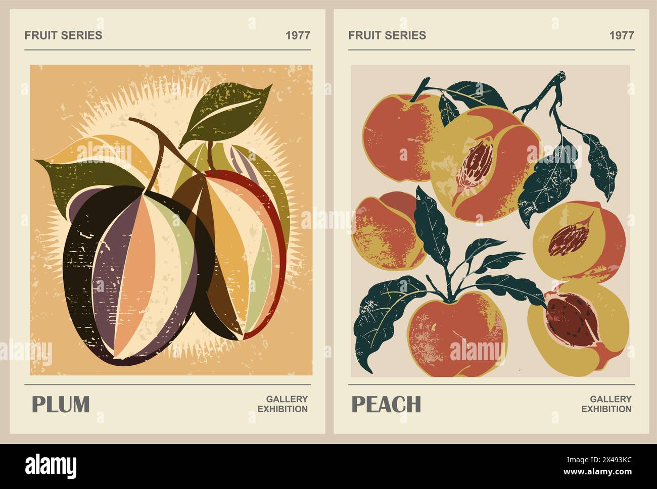 Set of Abstract Fruit Market retro posters Stock Vector Image & Art - Alamy